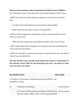 Role of CBDT in Indian Taxation System.pptx | Business Accounting ...