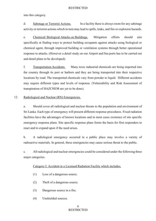 Role of cbrn response squadron, sri lanka army, possible threats and ...