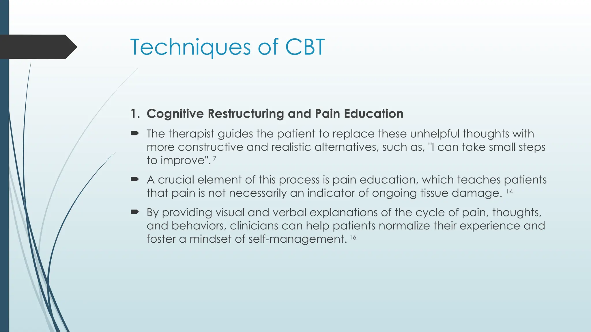 Role of Cognitive Behavioral Therapy in orthopedic Rehabilitation.pptx