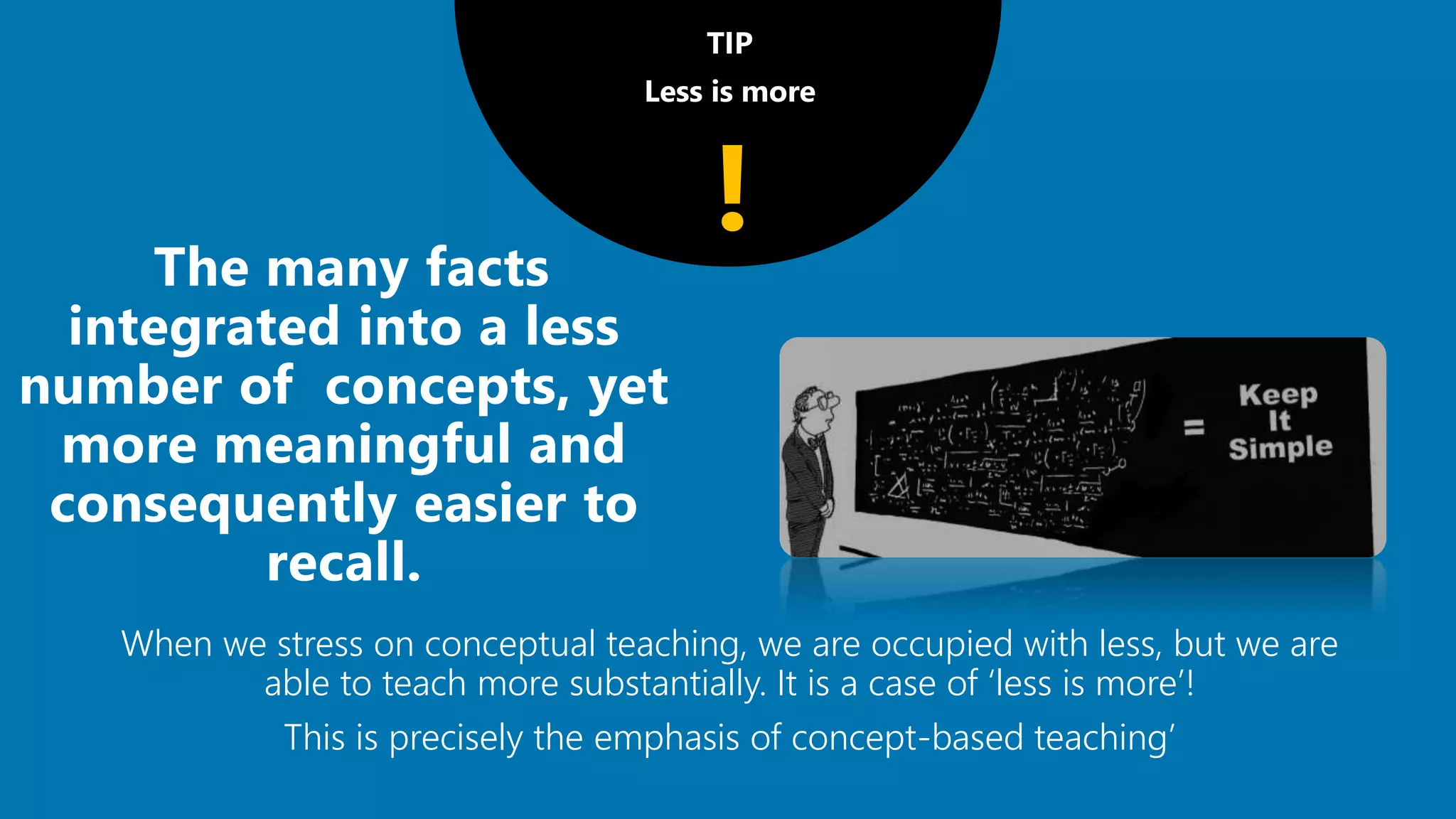 role of concept based teaching & teaching methodologies.pptx | Primary Education | Education
