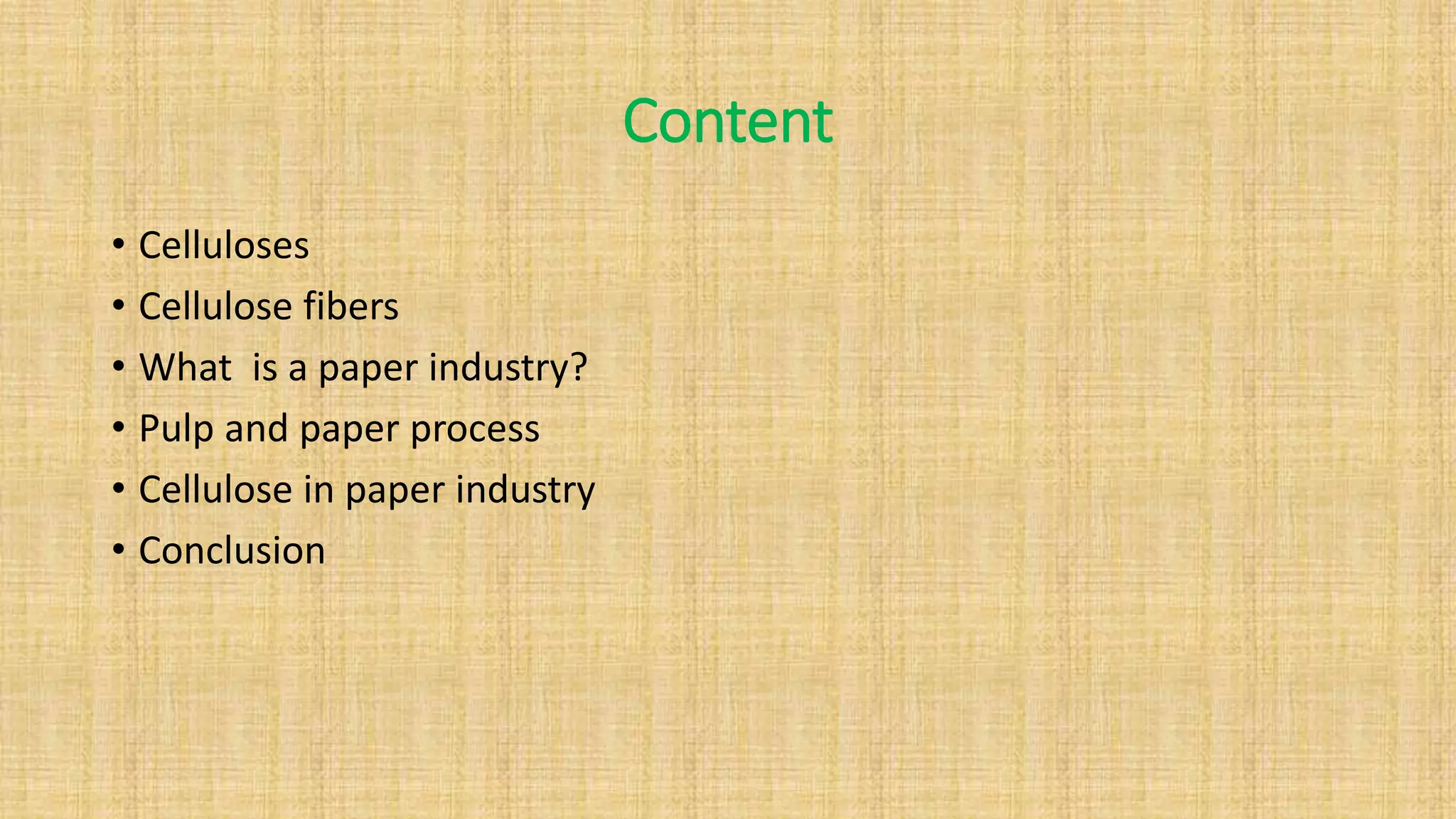 Role of cellulose in paper industry | PPTX