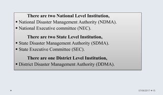 Role of central government in disaster management in india | PPTX