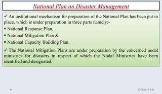 Role of central government in disaster management in india | PPTX