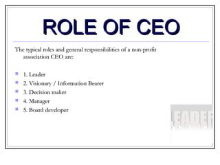 Role of ‘ceo’ | PPT