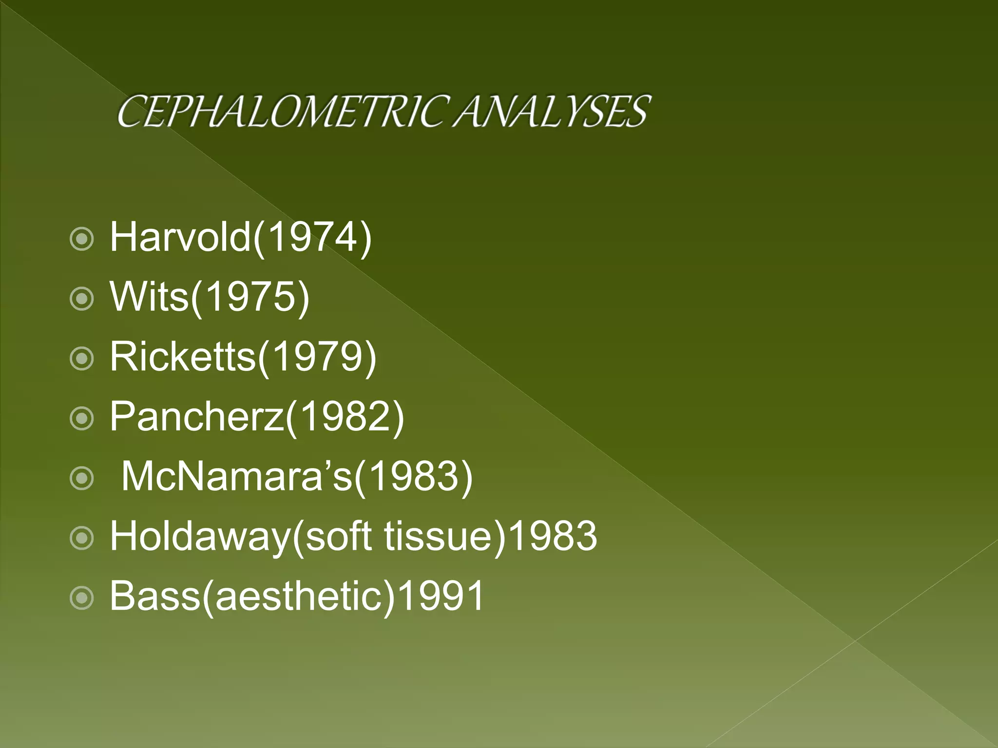 Role of cephalometry and panoramic radiographs in orthodontics. | PPTX