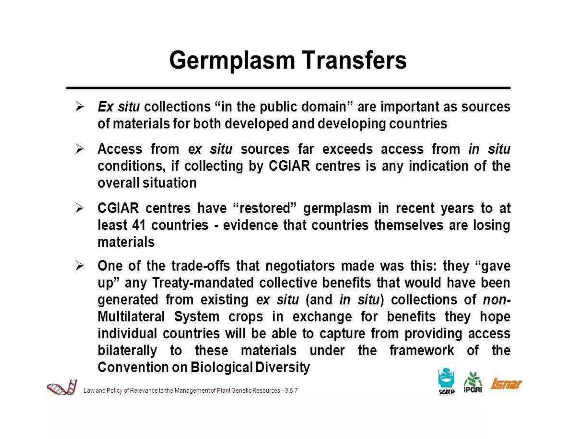 Role of CGIAR System in Germplasm Conservation and Exchange.pptx