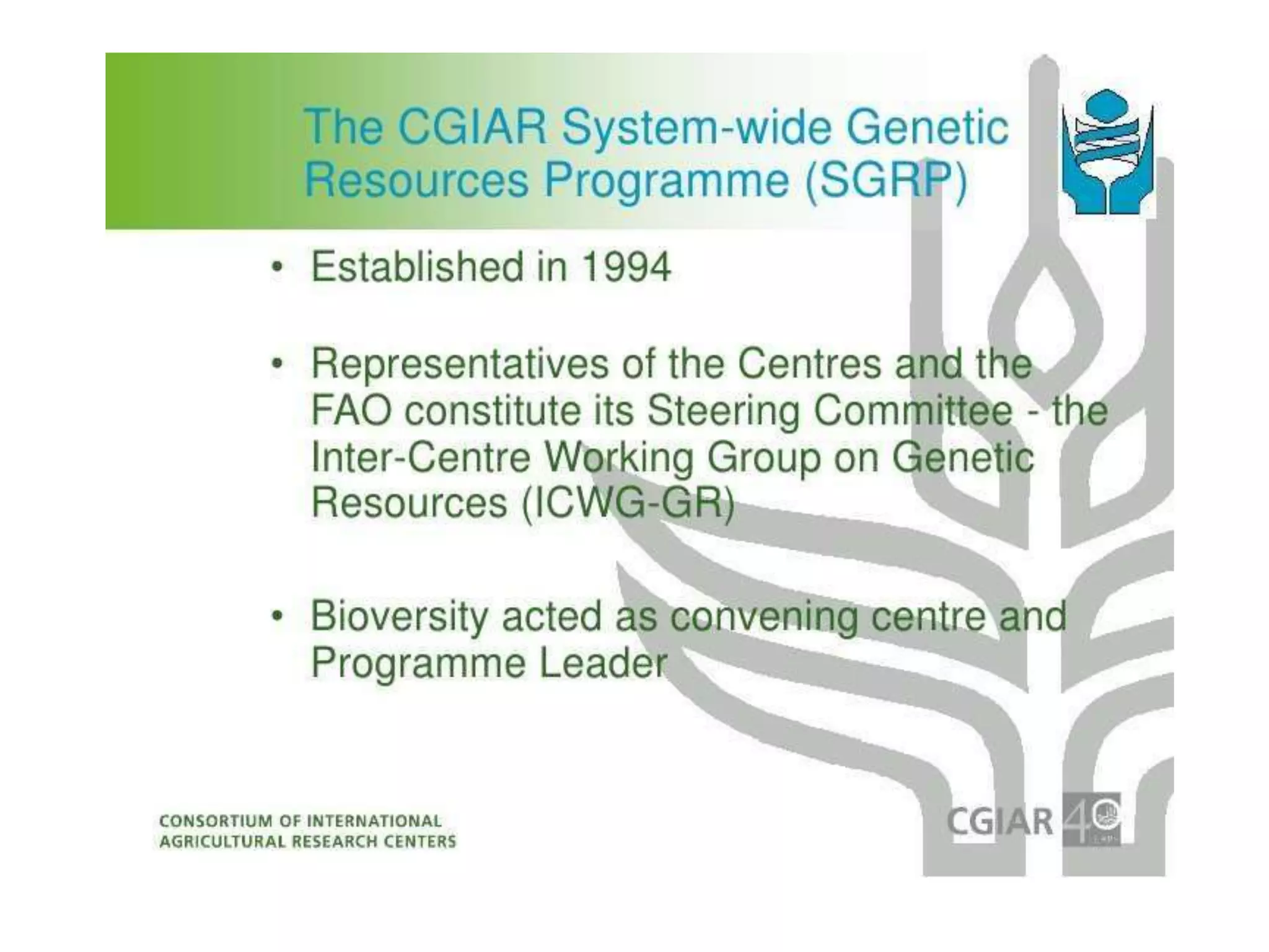 Role of CGIAR System in Germplasm Conservation and Exchange.pptx