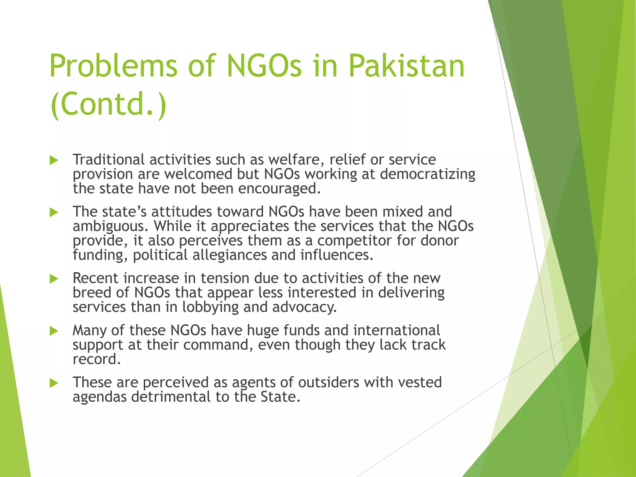Role of charity and govt towards NGOs in pakistan | PPTX
