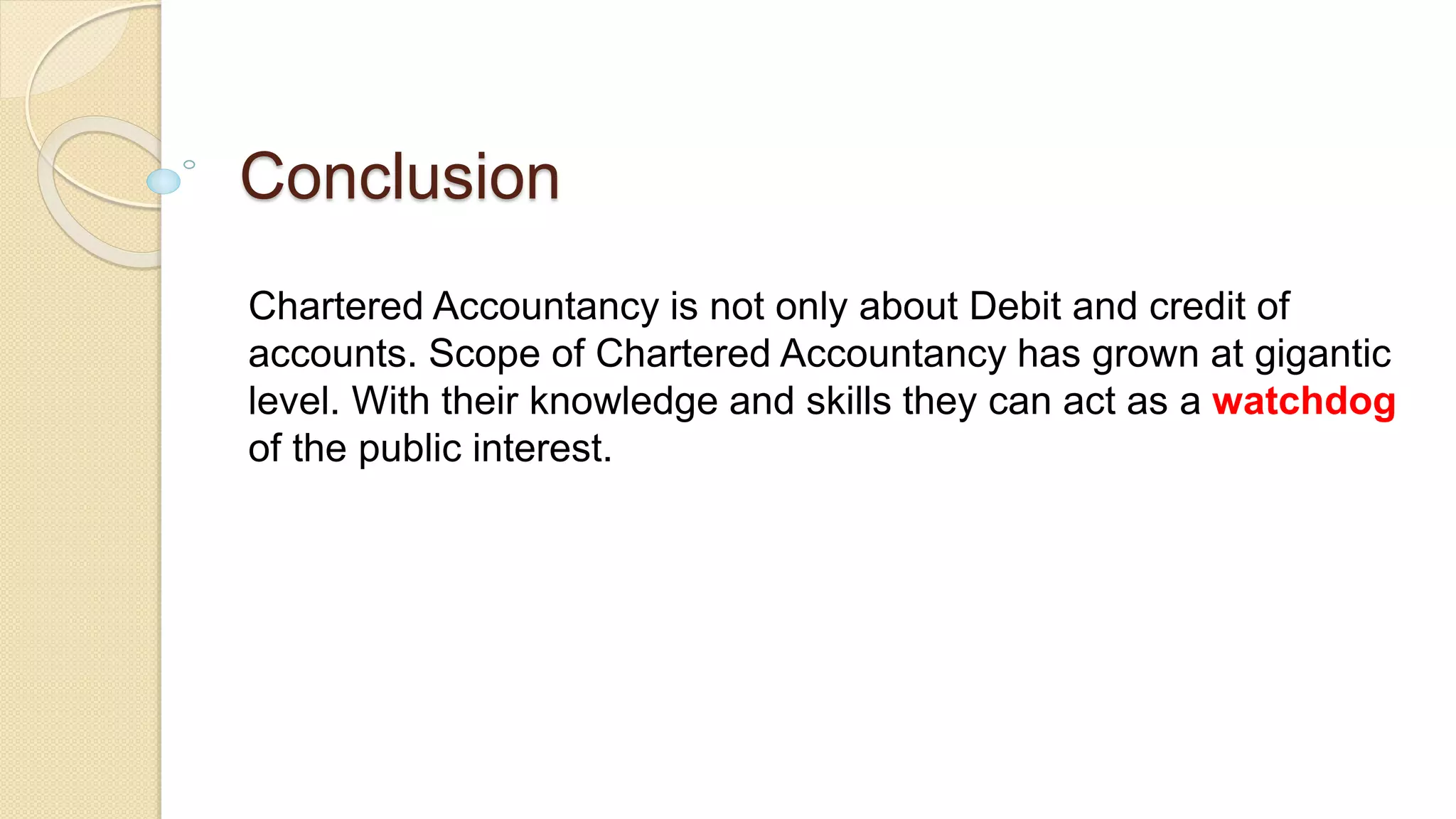 Role of chartered accountant as a safe guarder of public interest | PPTX