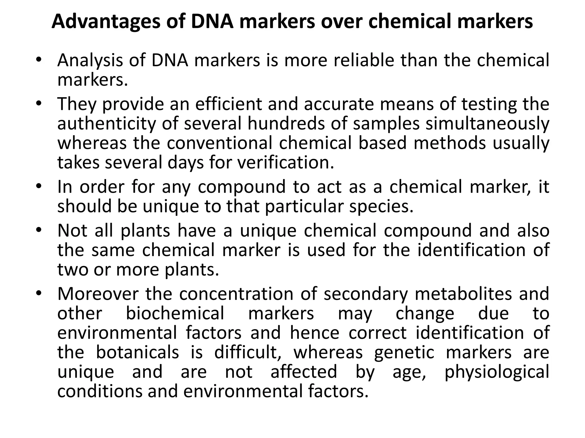 Role of Markers in Standardization of Herbal Products | PPTX