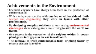 Role of chemical engineer in environment | PPTX