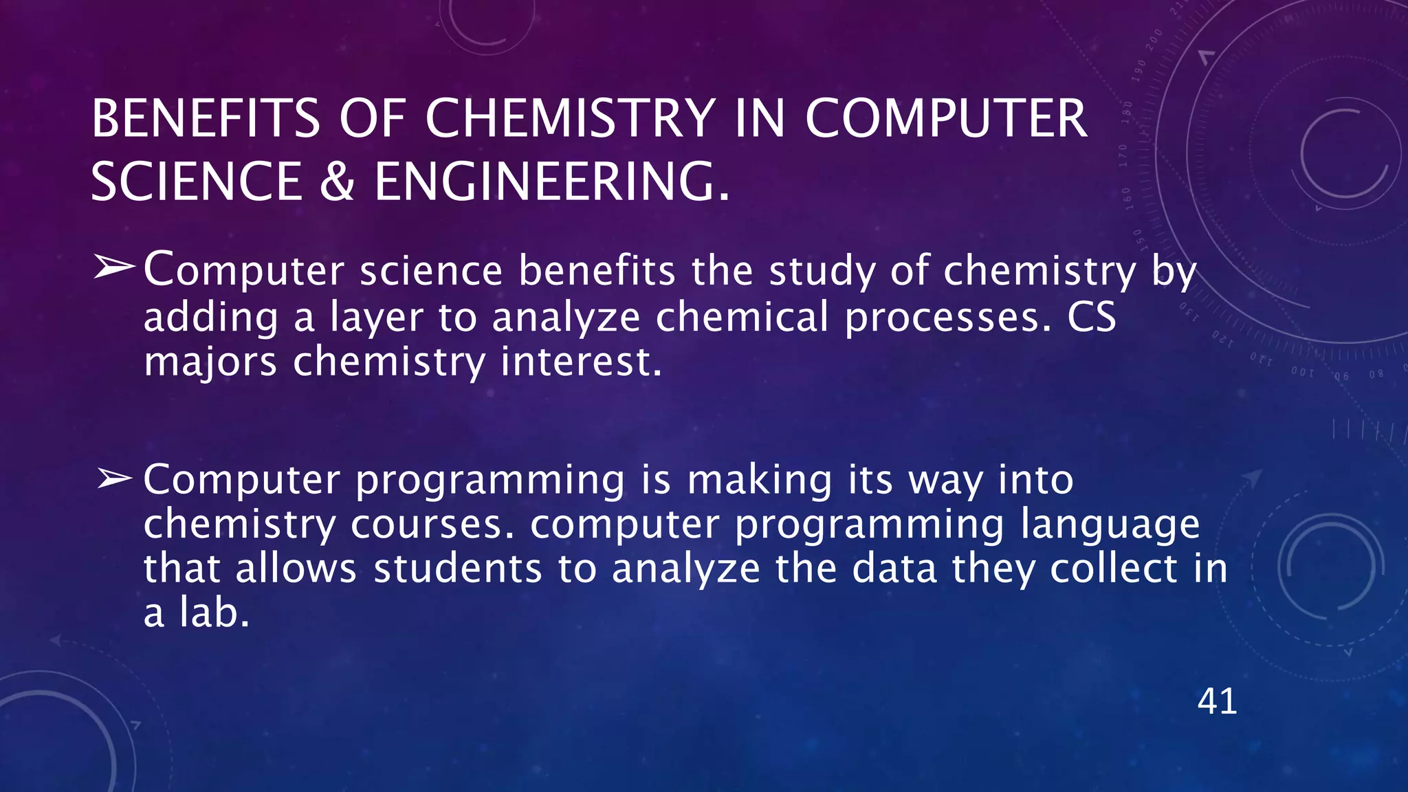Chemistry in computer science & engineering. | PPTX