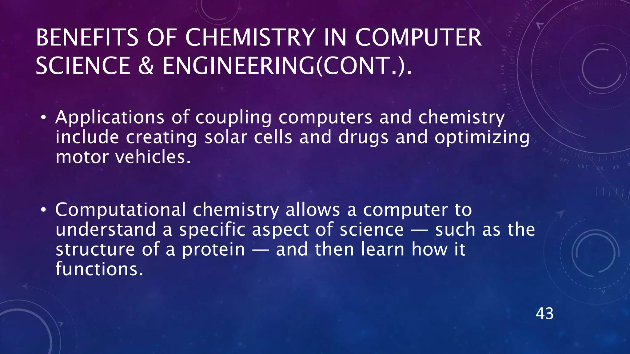 Chemistry in computer science & engineering. | PPTX
