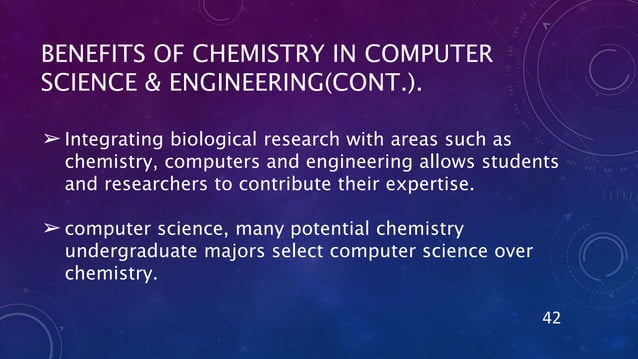 Chemistry in computer science & engineering. | PPTX | Chemistry | Science