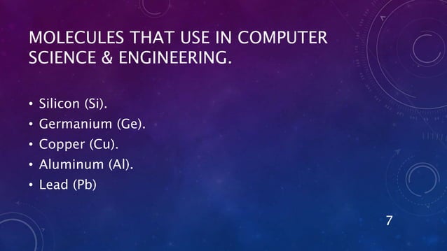 Chemistry in computer science & engineering. | PPTX | Chemistry | Science