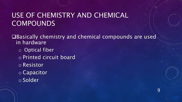 Chemistry in computer science & engineering. | PPTX | Chemistry | Science