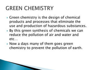 Role of chemistry in energy and environment. | PPTX