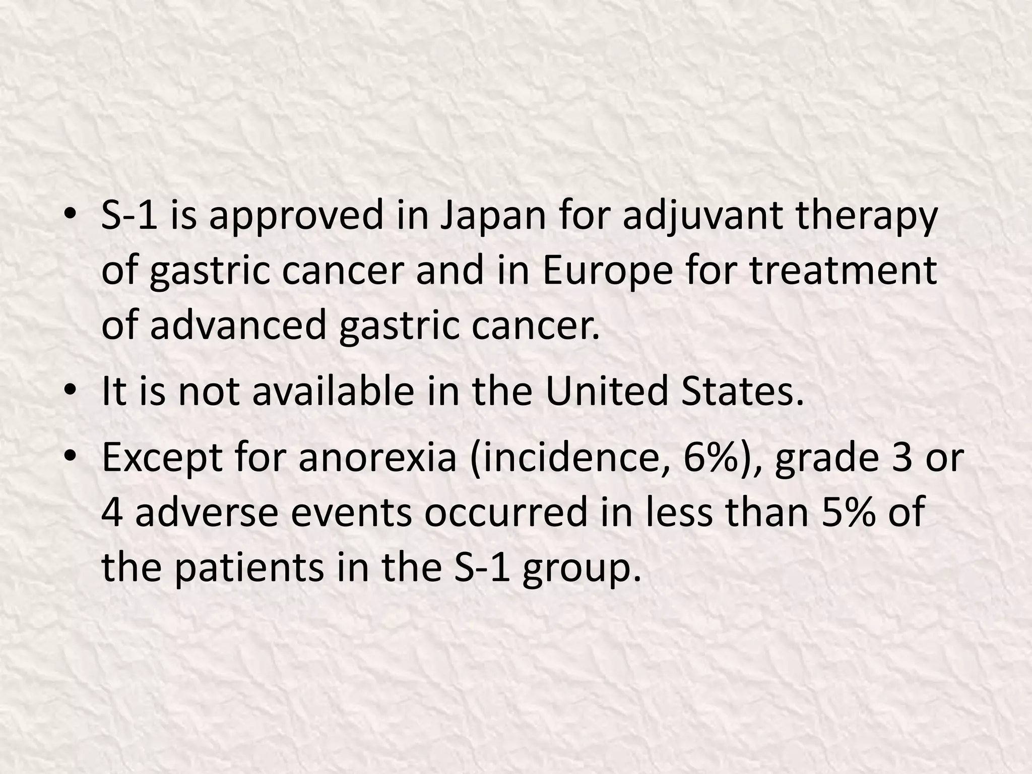 Role of chemotherapy in carcinoma stomach | PPTX