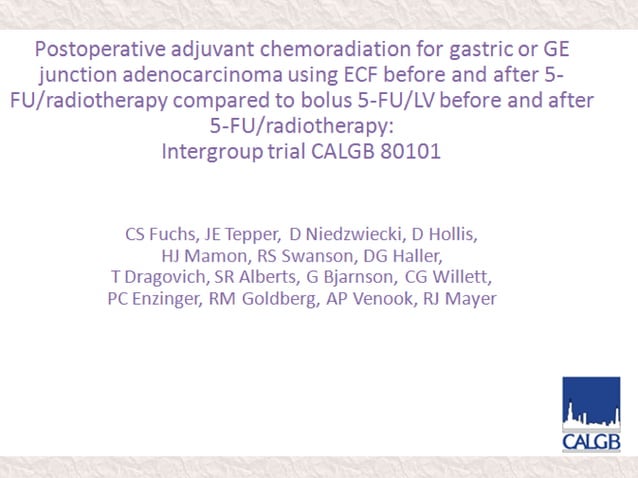Role of chemotherapy in carcinoma stomach | PPTX