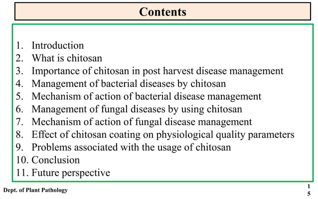Role of chitosan in post harvest disease management.pptx