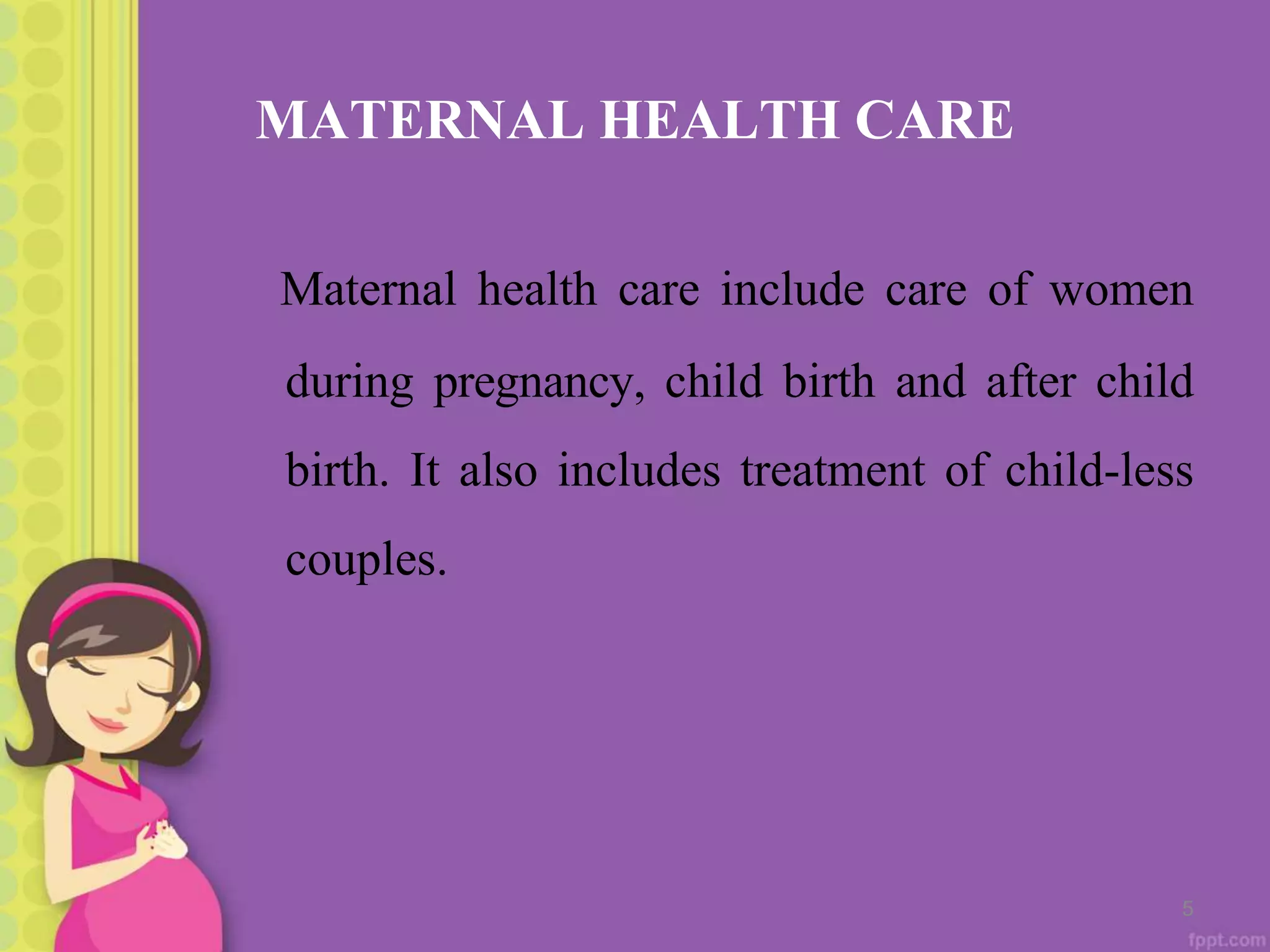 Role of community health nurse in maternal and child health care | PPT