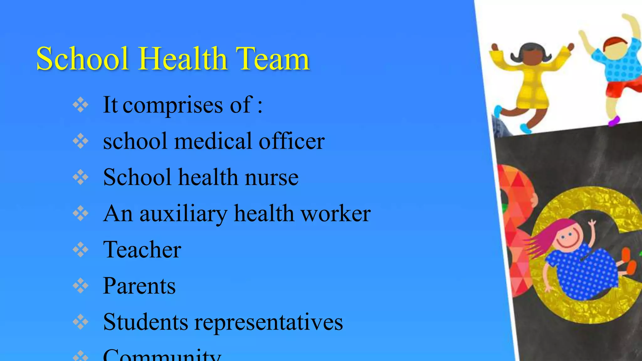 Role of chn in school health services | PPTX