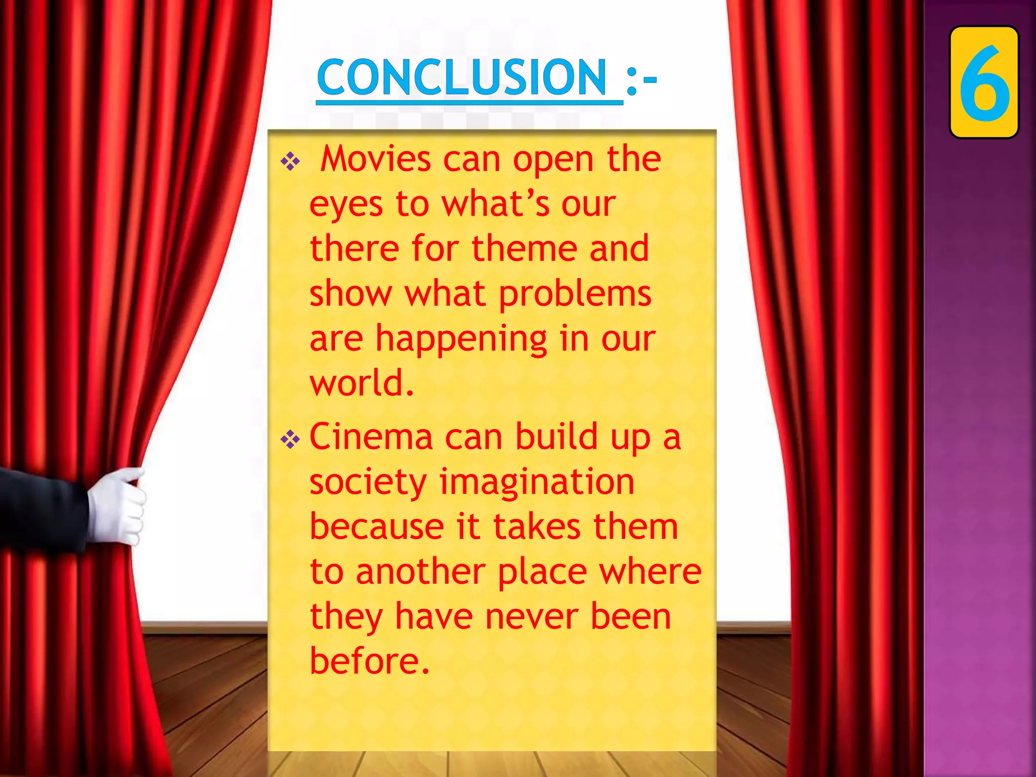 Role of cinema in social awareness | PPTX