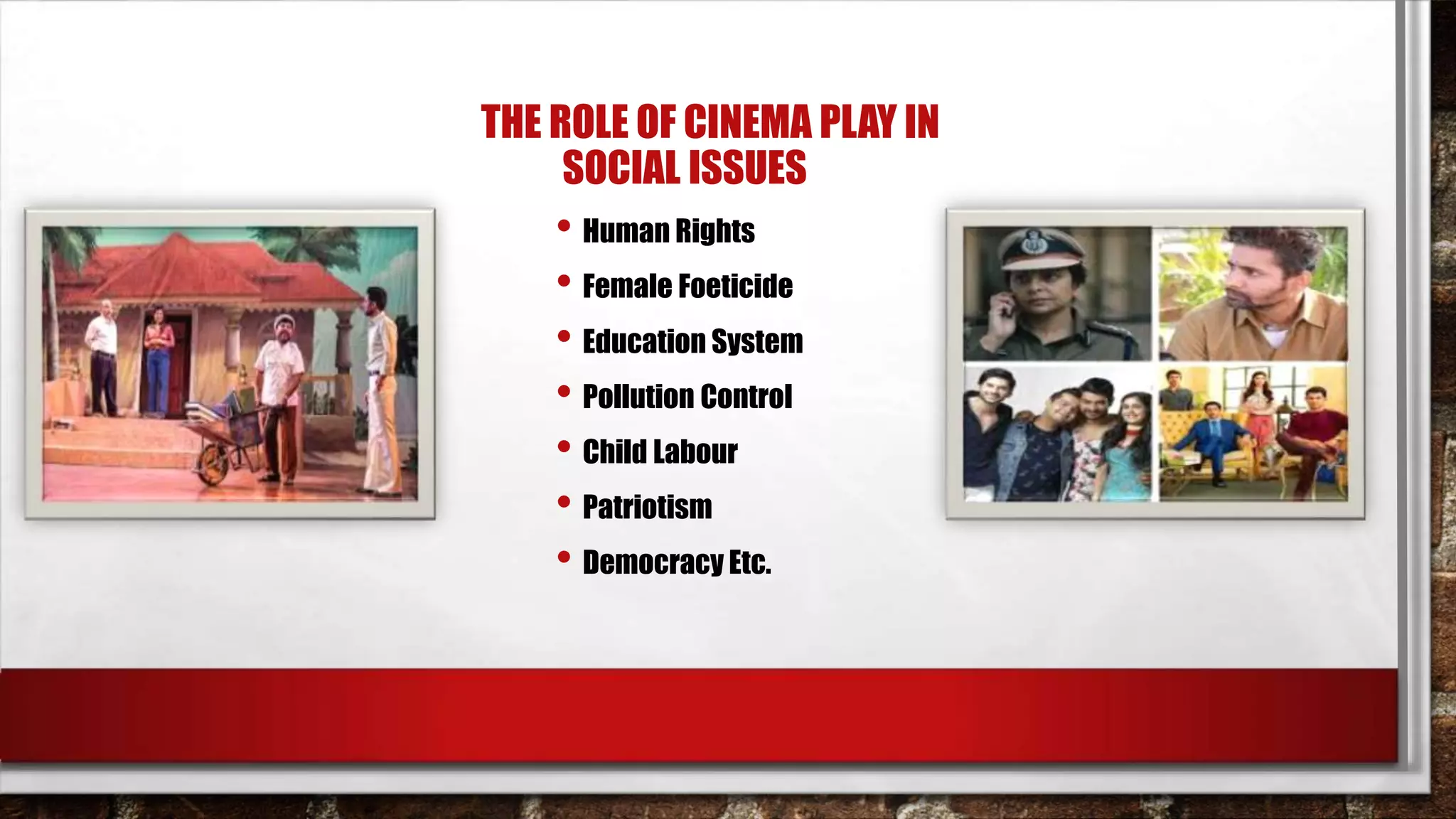 Role of cinema in social awareness | PPTX