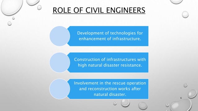 Role of civil engineer in disaster management | PPTX