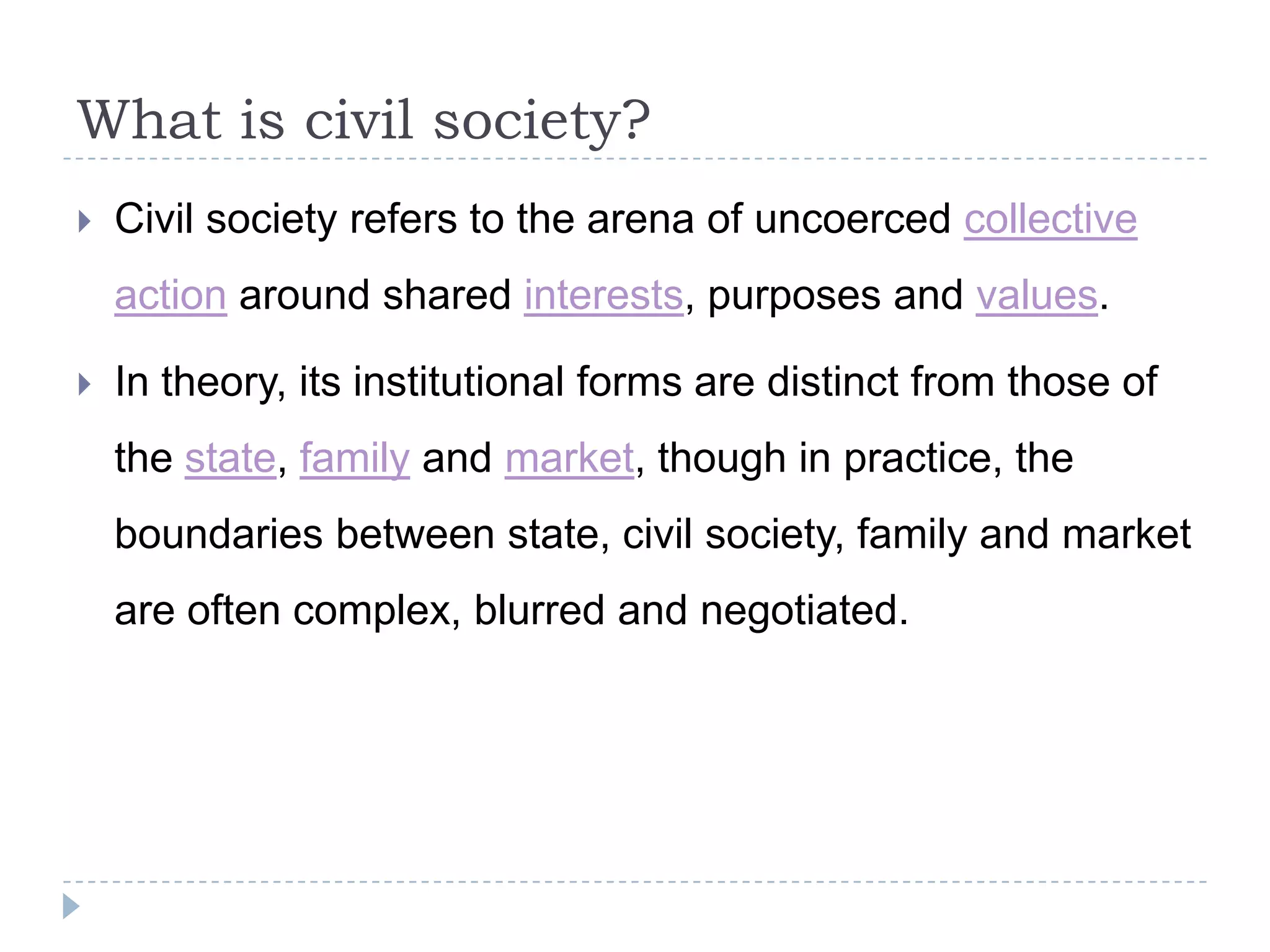 Role of civil societies | PPTX