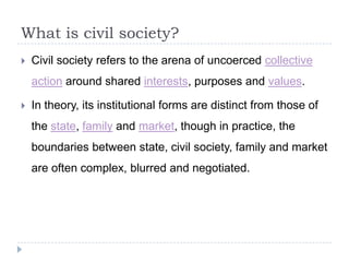 Role of civil societies | PPTX
