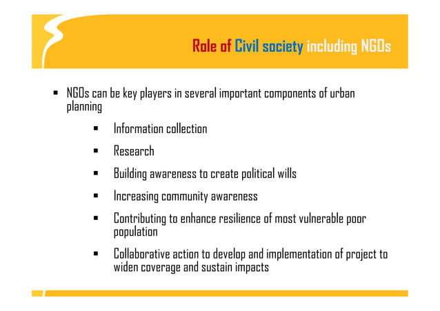 Role of civil society in urban planning and development [compatibility ...