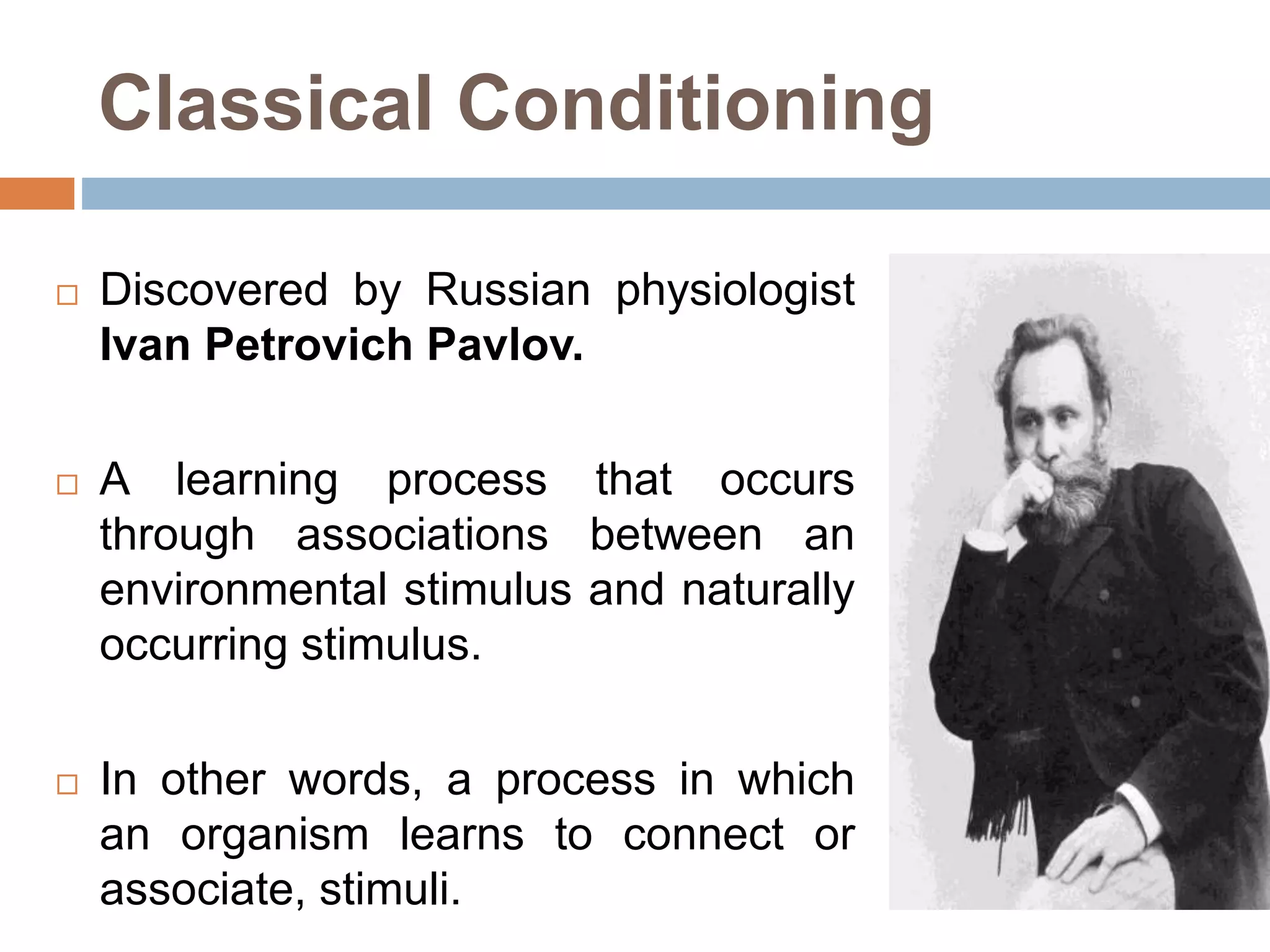 Role of classical conditioning in advertisement | PPTX