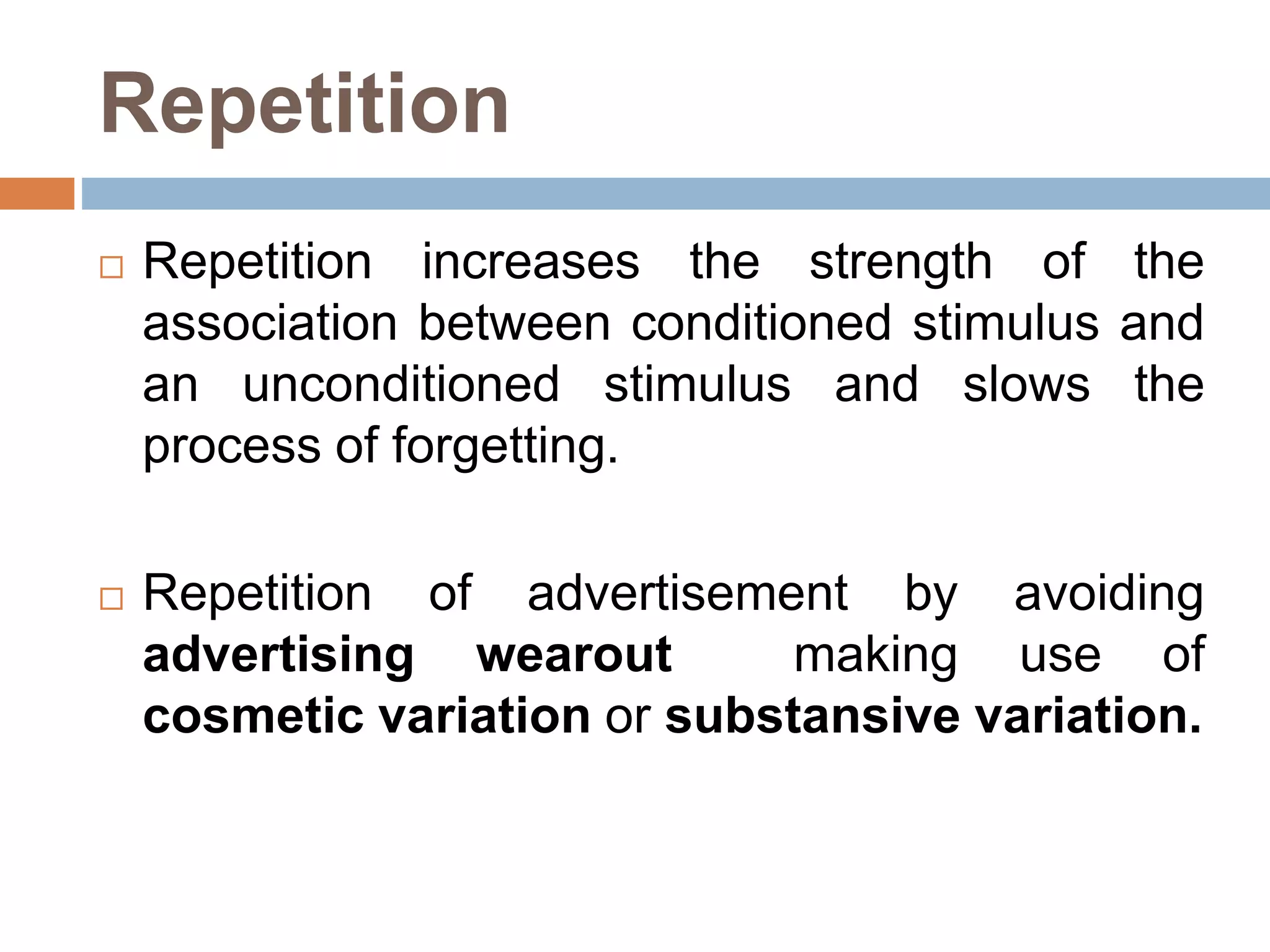 Role of classical conditioning in advertisement | PPTX
