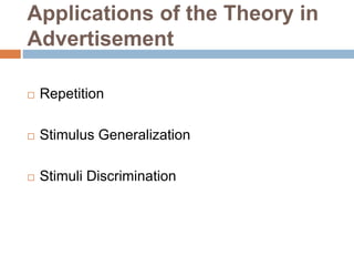 Role of classical conditioning in advertisement | PPTX