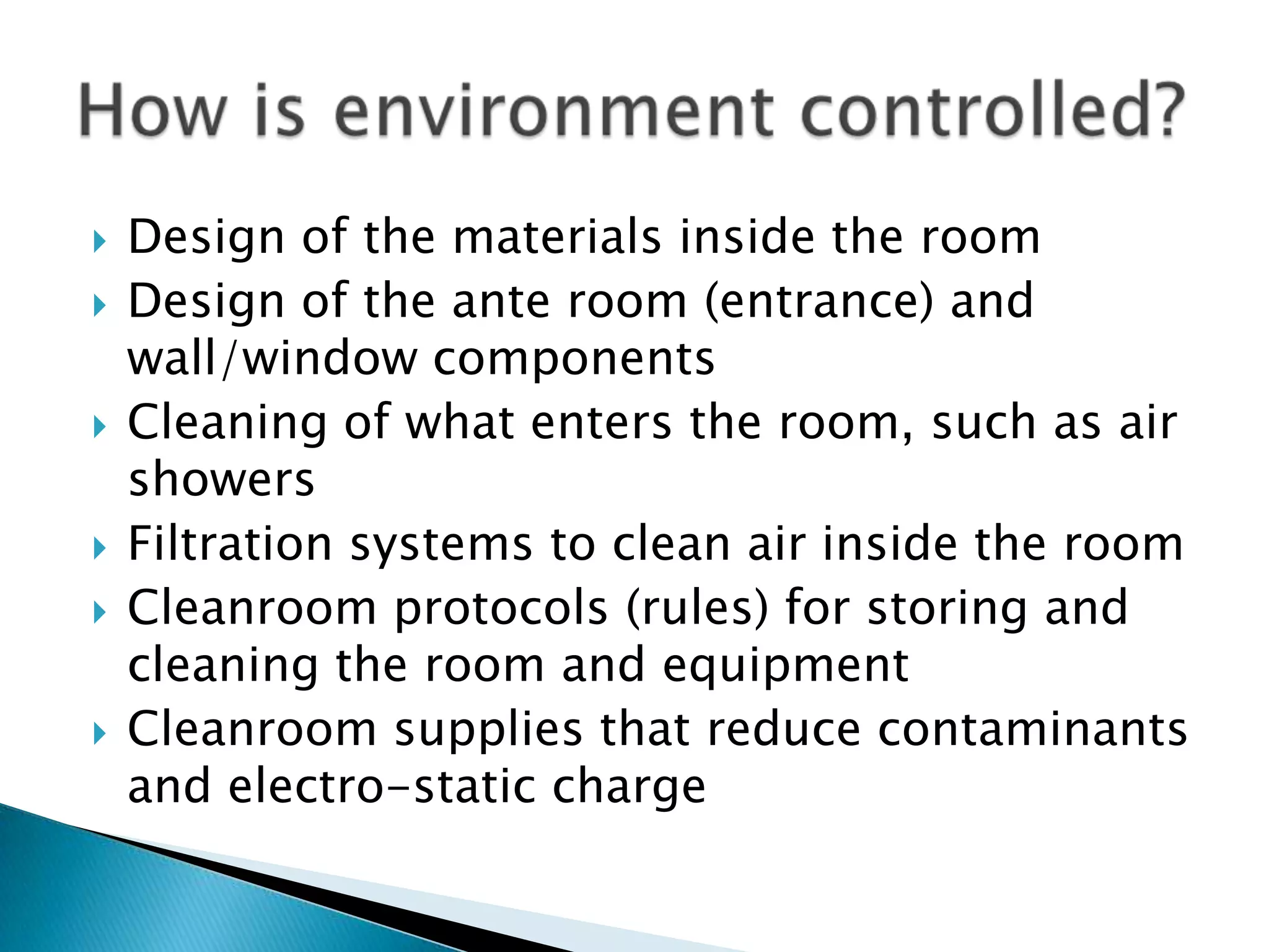 Role of cleanroom supplies | PPTX