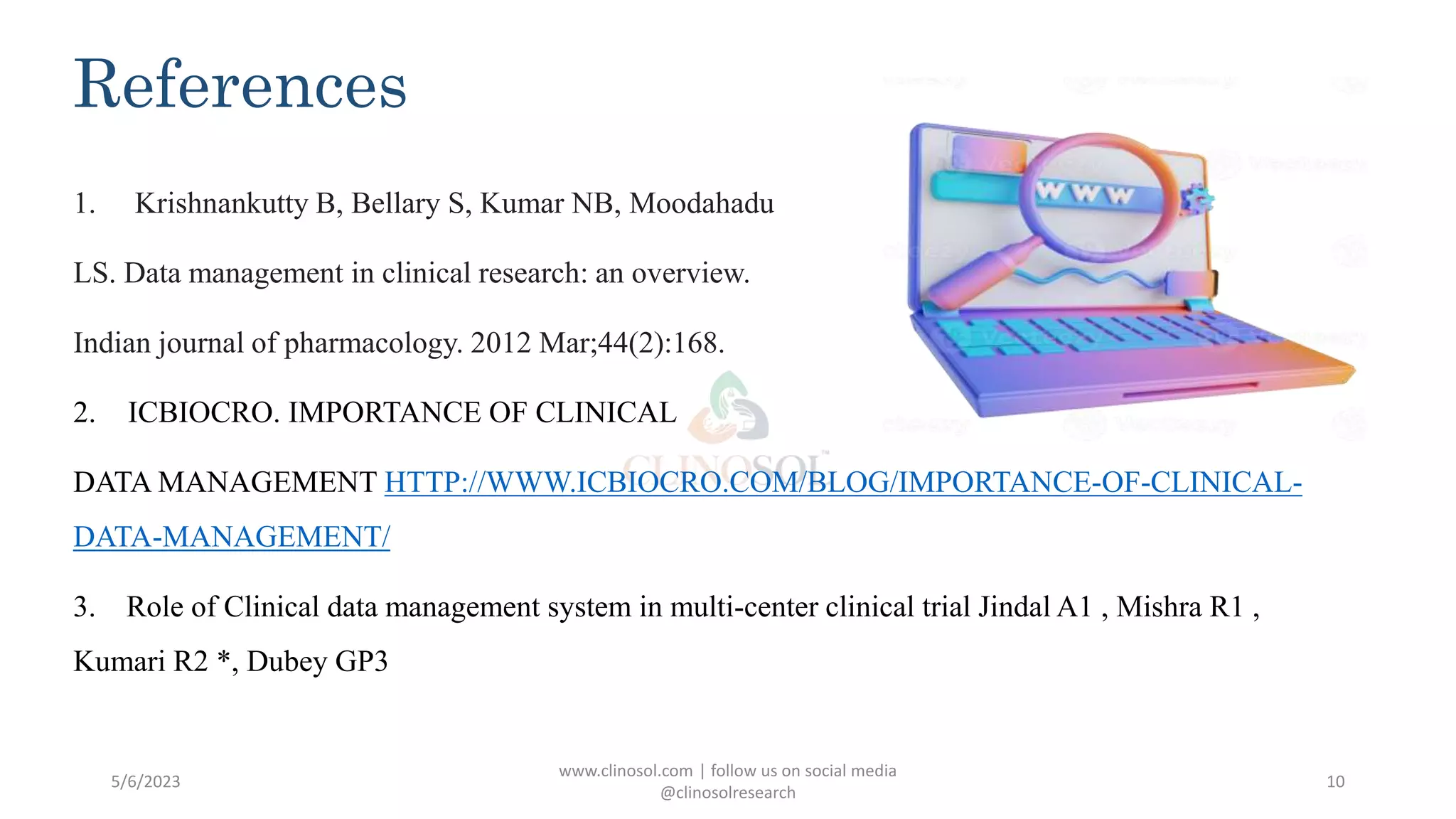 Role Of Clinical Data Management In Clinical Research Pptx