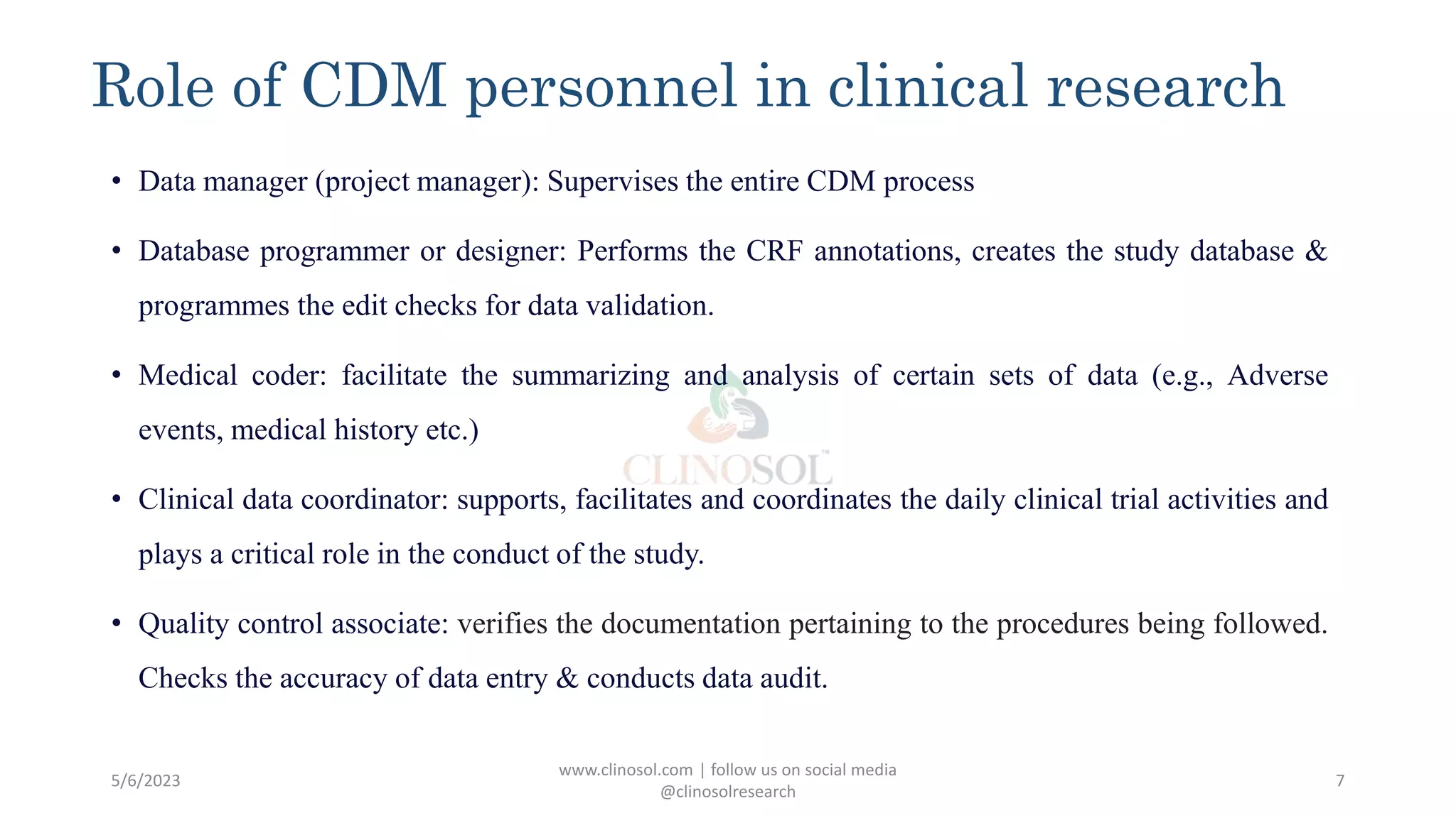 Role of Clinical Data Management in Clinical Research | PPTX