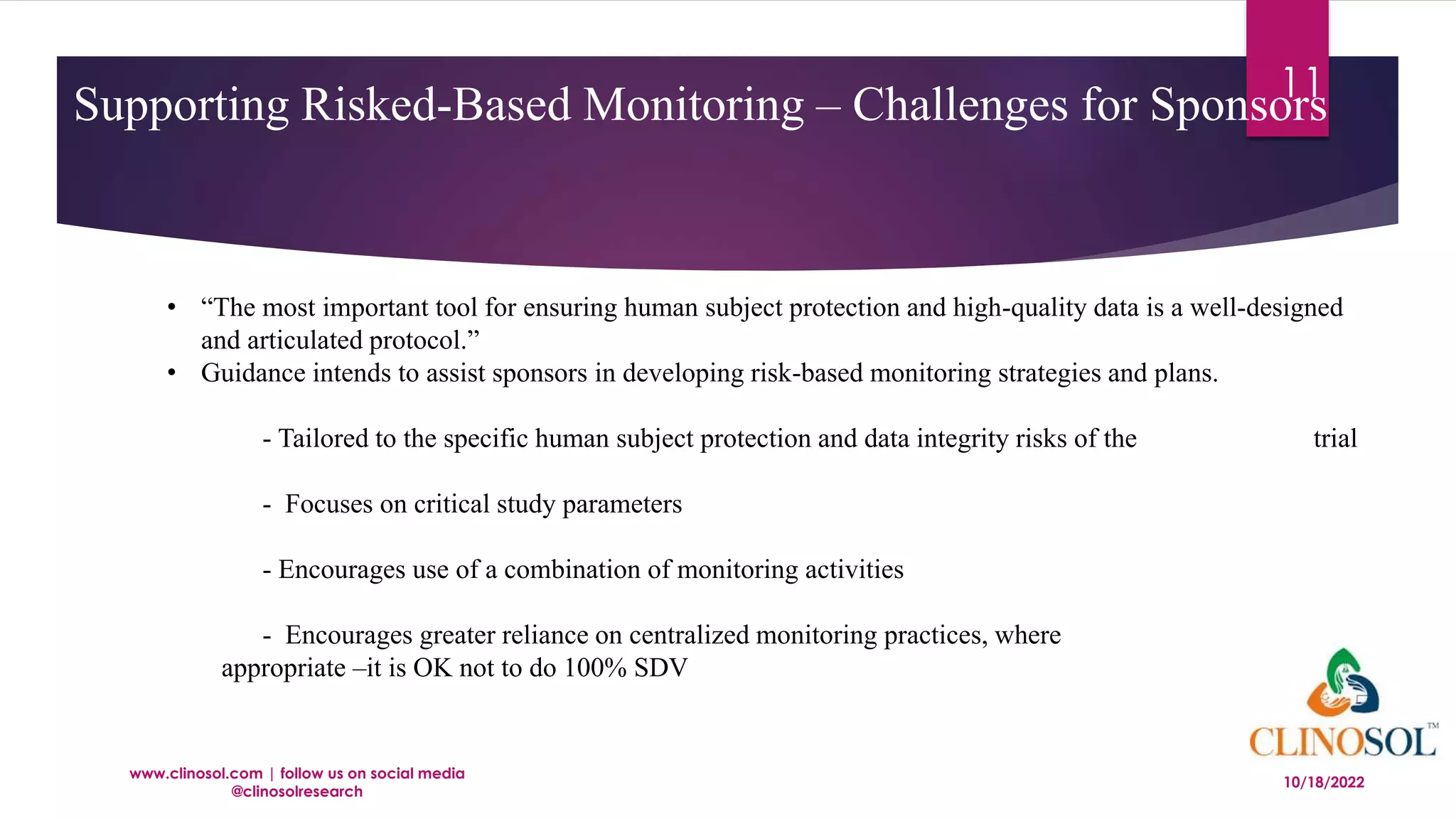 Role of Clinical Data Management in Risk-Based Monitoring | PPTX