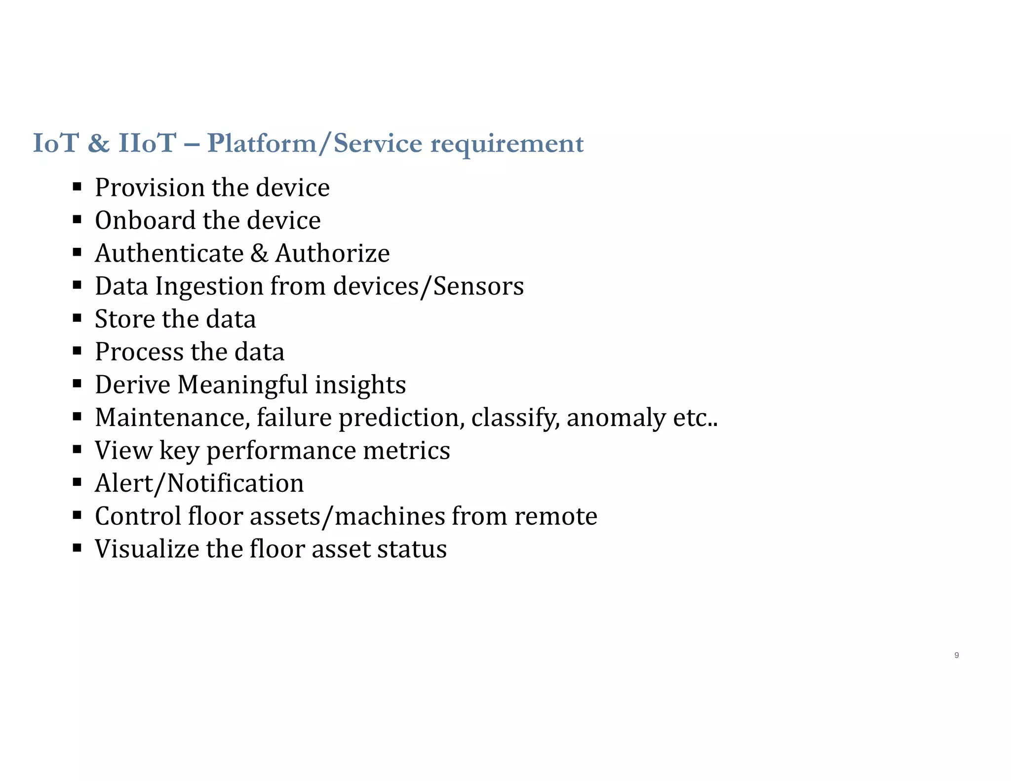 Role of cloud and analytics in IoT | PDF