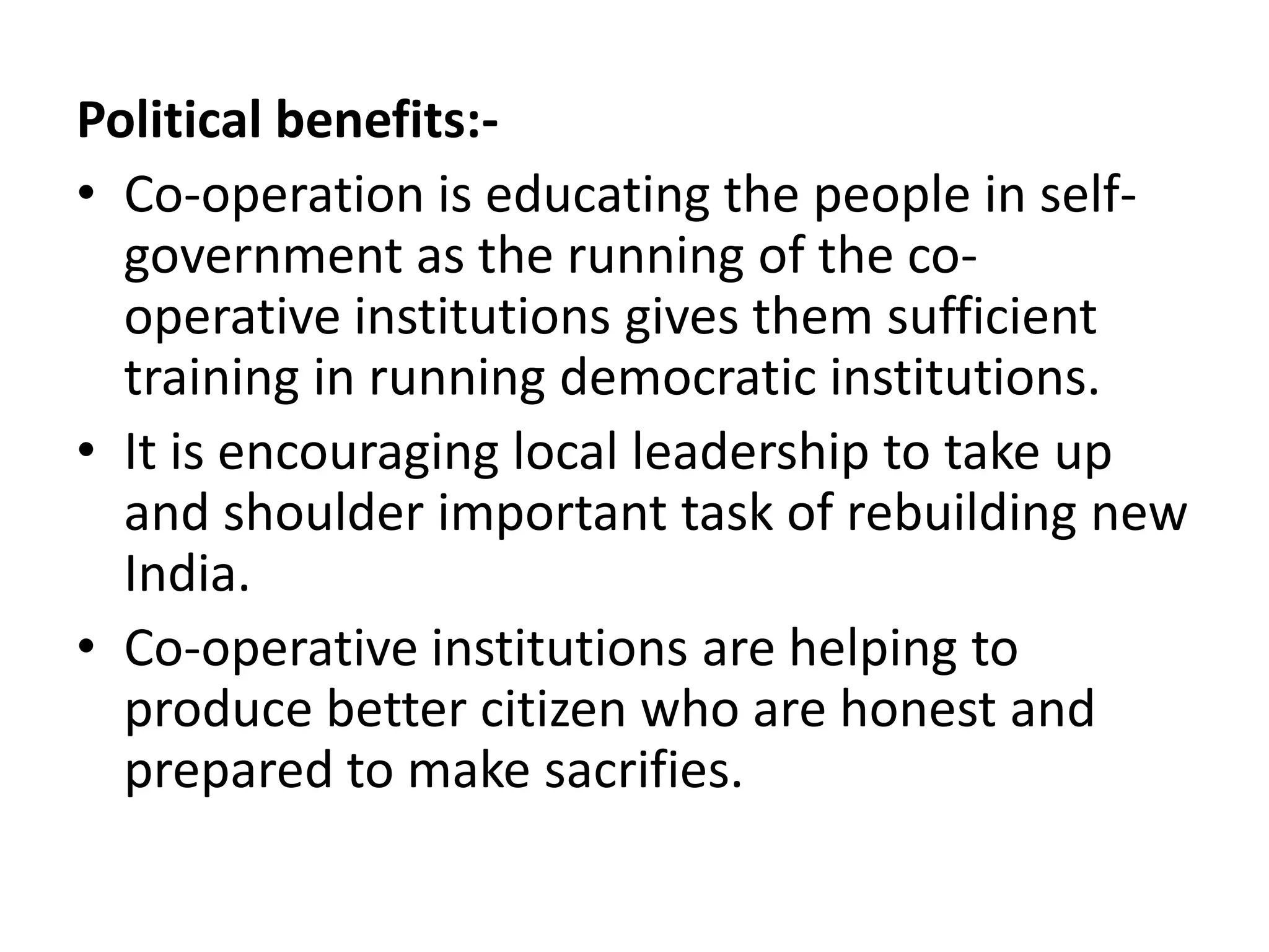 Role of co operative | PPTX