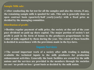 Role of co -operative society in milk production and marketing | PPTX