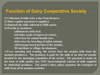 Role of co -operative society in milk production and marketing | PPTX