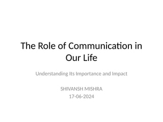 role of communication pdf computer it project ai for class 10 | PPT