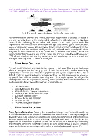 Role of communication schemes for power system operation and | PDF