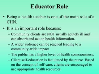 Role of Community Health Nurse.pptx