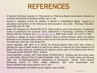 Role of community pharmacists in improving maternal and child health in ...