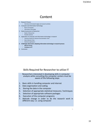Role of IT in Research: How to improve productivity of Research Process ...