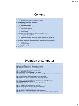 Role of IT in Research: How to improve productivity of Research Process ...