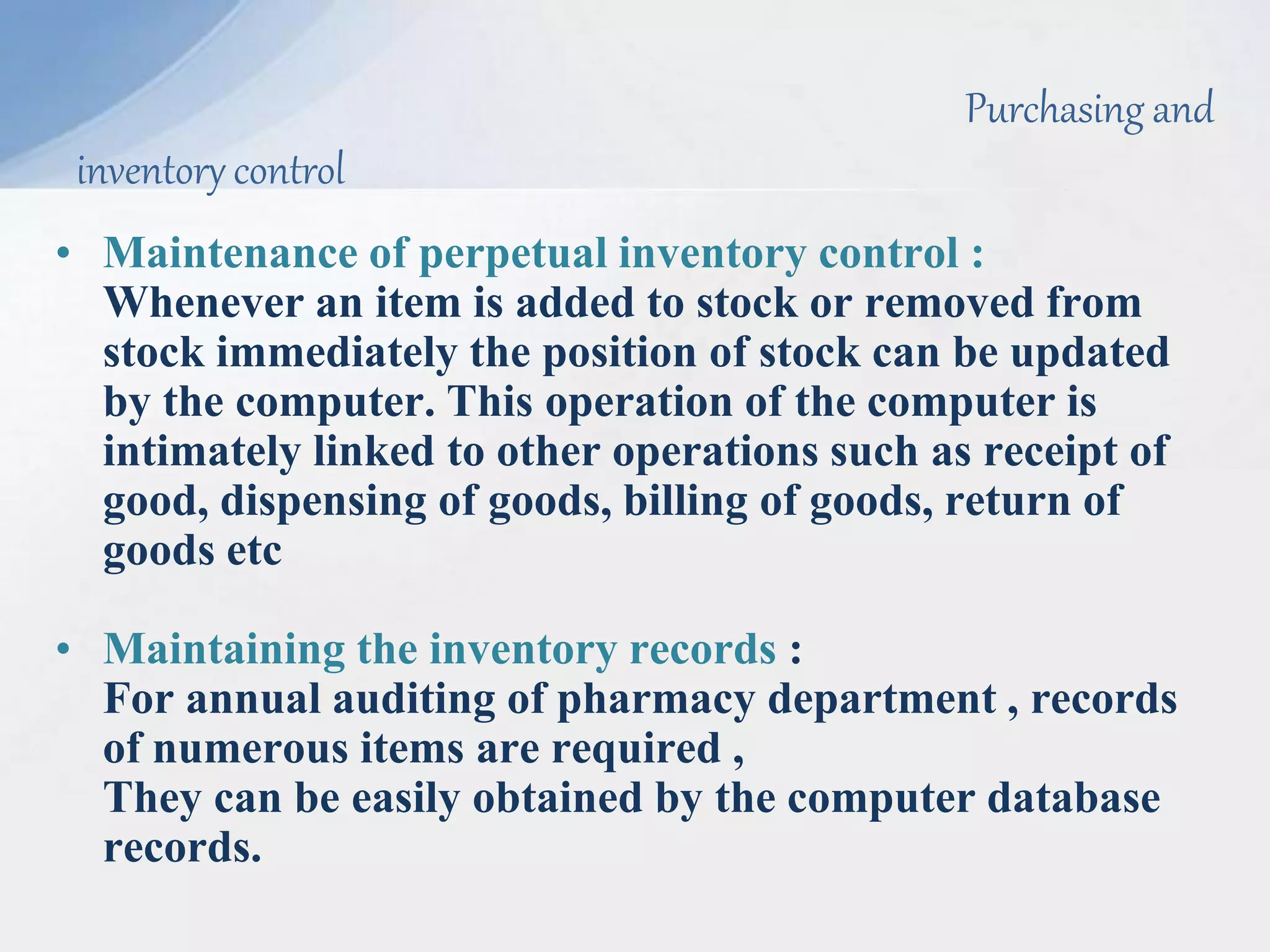 Role of computers in clinical pharmacy simi joju k. | PPTX
